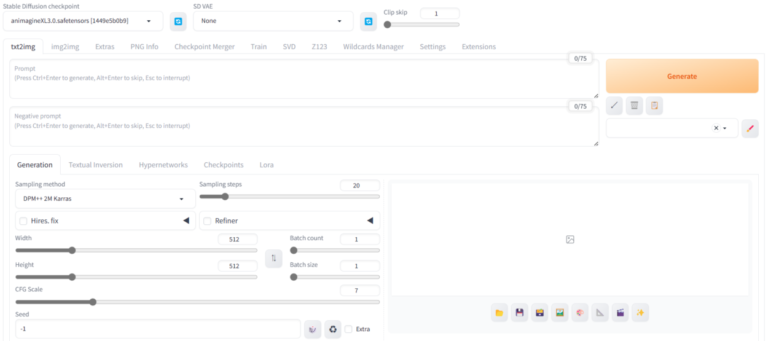 【SDXL】PaperspaceにStable Diffusion WebUI Forgeを導入して使ってみた | もいねこ部屋
